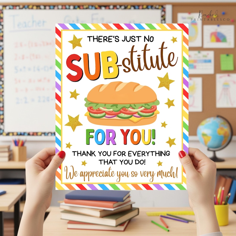 There is No Sub-stitute for You Teacher Staff School Pto Pta ...