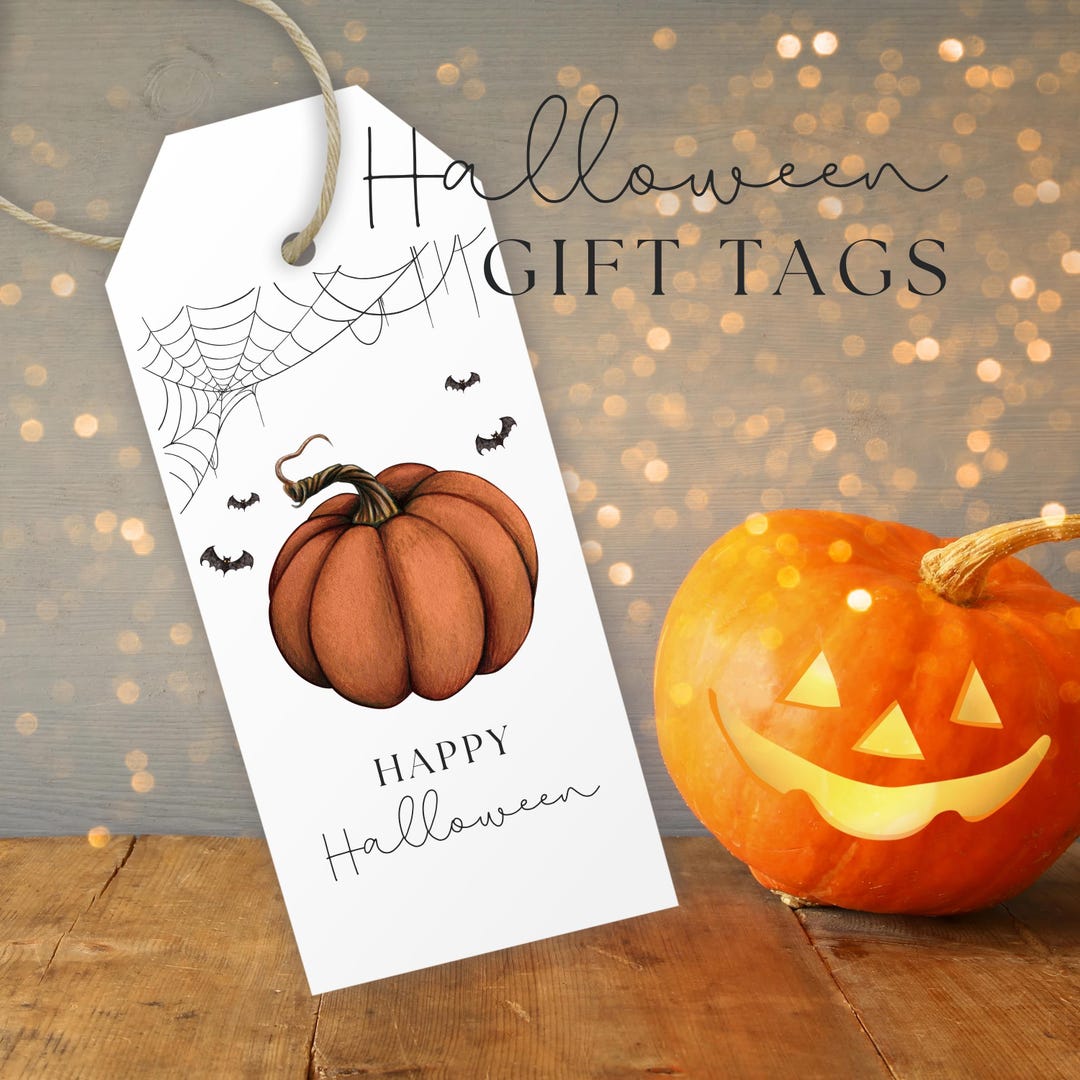 Halloween Gift Tags Pumpkin Gift Tags Happy Halloween Gift Tags ...