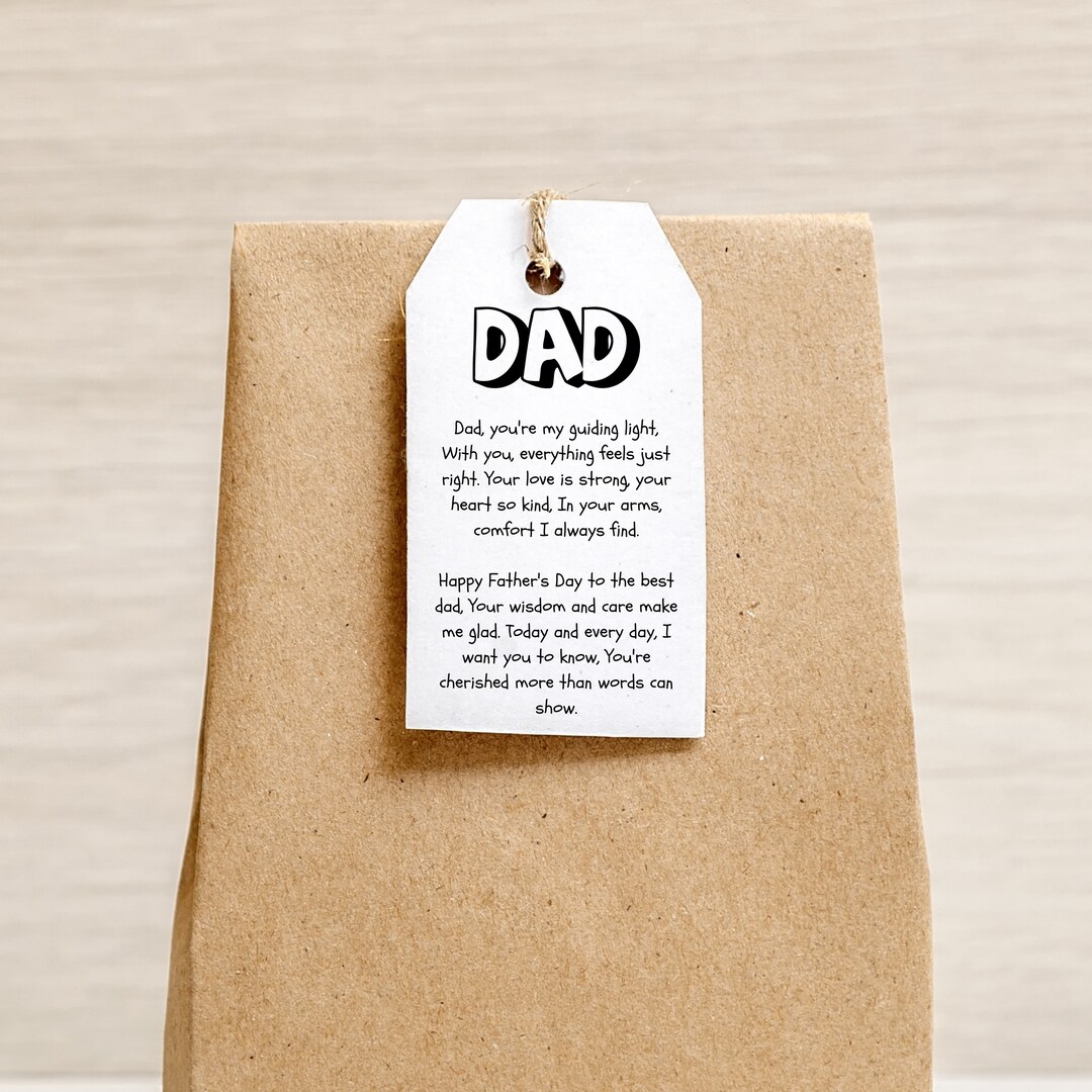 Father's Day Gift Tag Printable Modern Minimalist Favor Tag for Dad ...