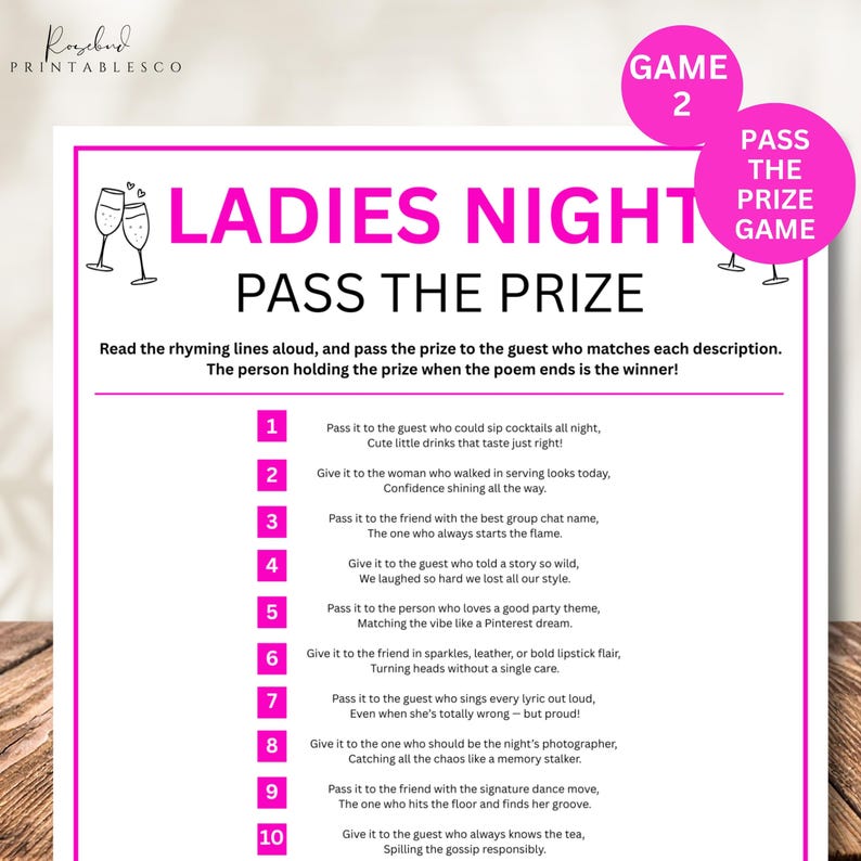 Printable Ladies Night Dirty Minds Game, Instant Print Girls Night ...