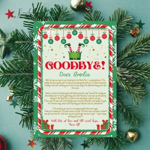 Editable Elf Arrival Letter, Elf Hello Goodbye Letters, Elf Hello ...