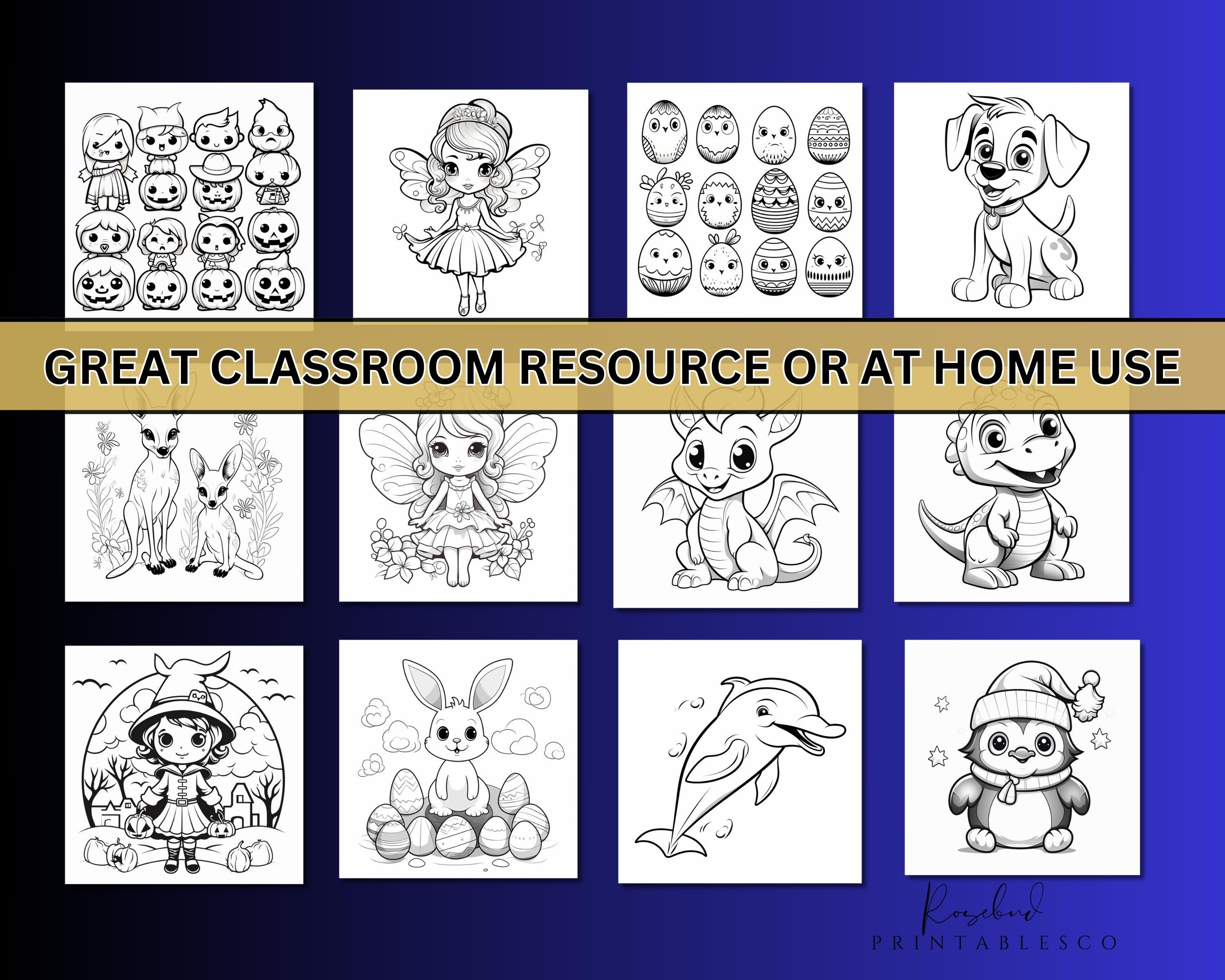 450 Coloring Kids Pages Activity Book for Kids Digital Product Instant ...