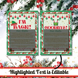 Editable Elf Arrival Letter, Elf Hello Goodbye Letters, Elf Hello ...