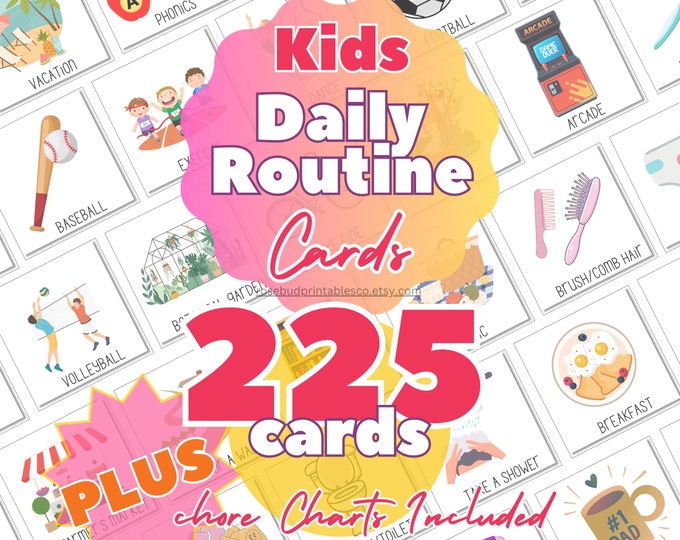Daily Routine Cards Toddler Routine Chart Daily Rhythm Visual Schedule ...