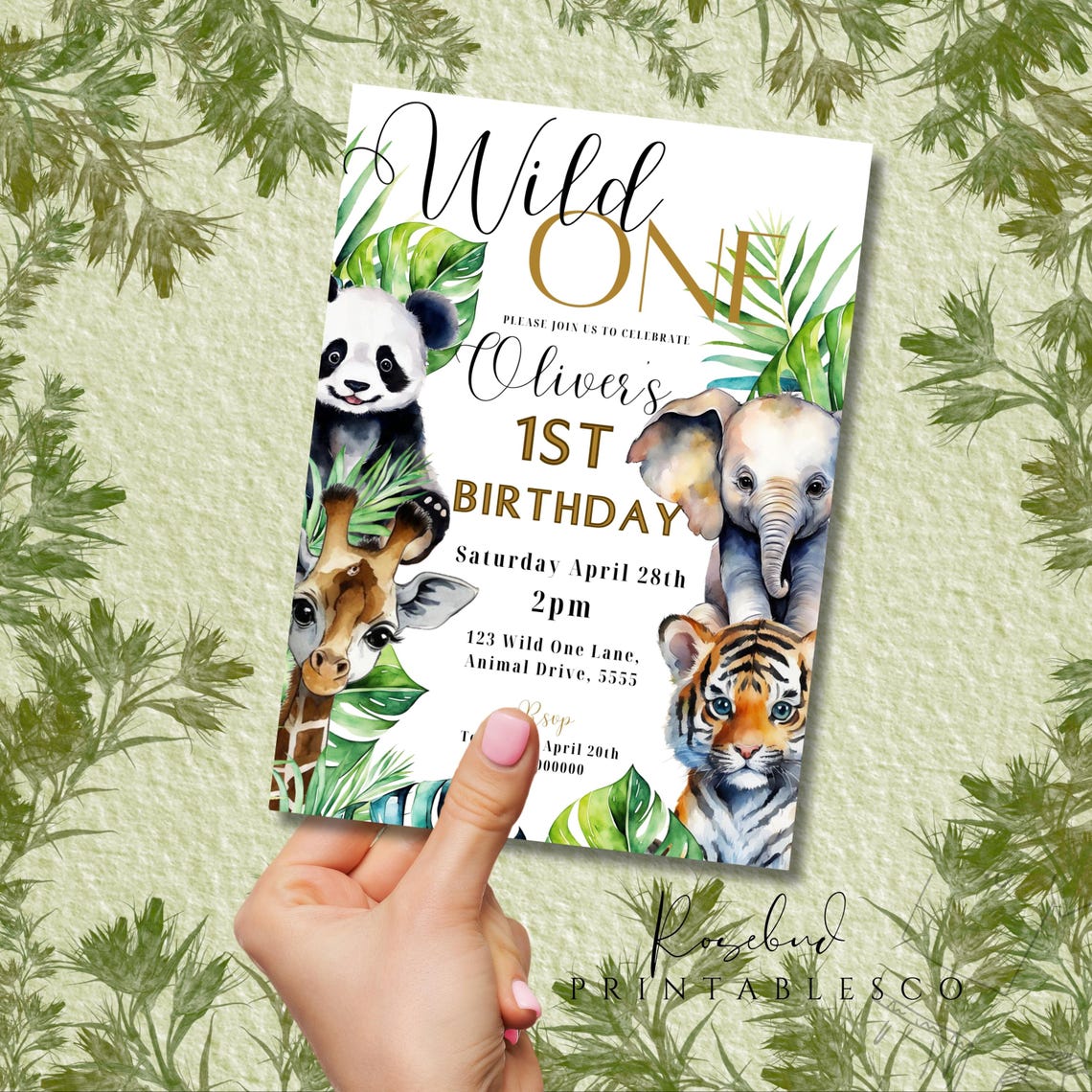 Wild One 1st Birthday Invitation Wild One Birthday Invitation Safari ...
