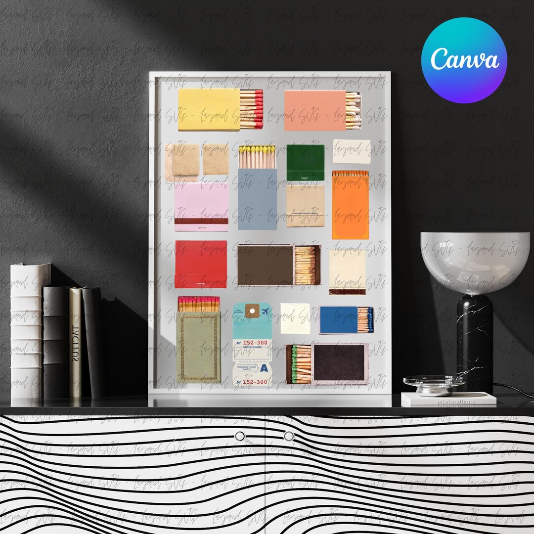 Matchbook Poster Art Template | Digital Download - Etsy