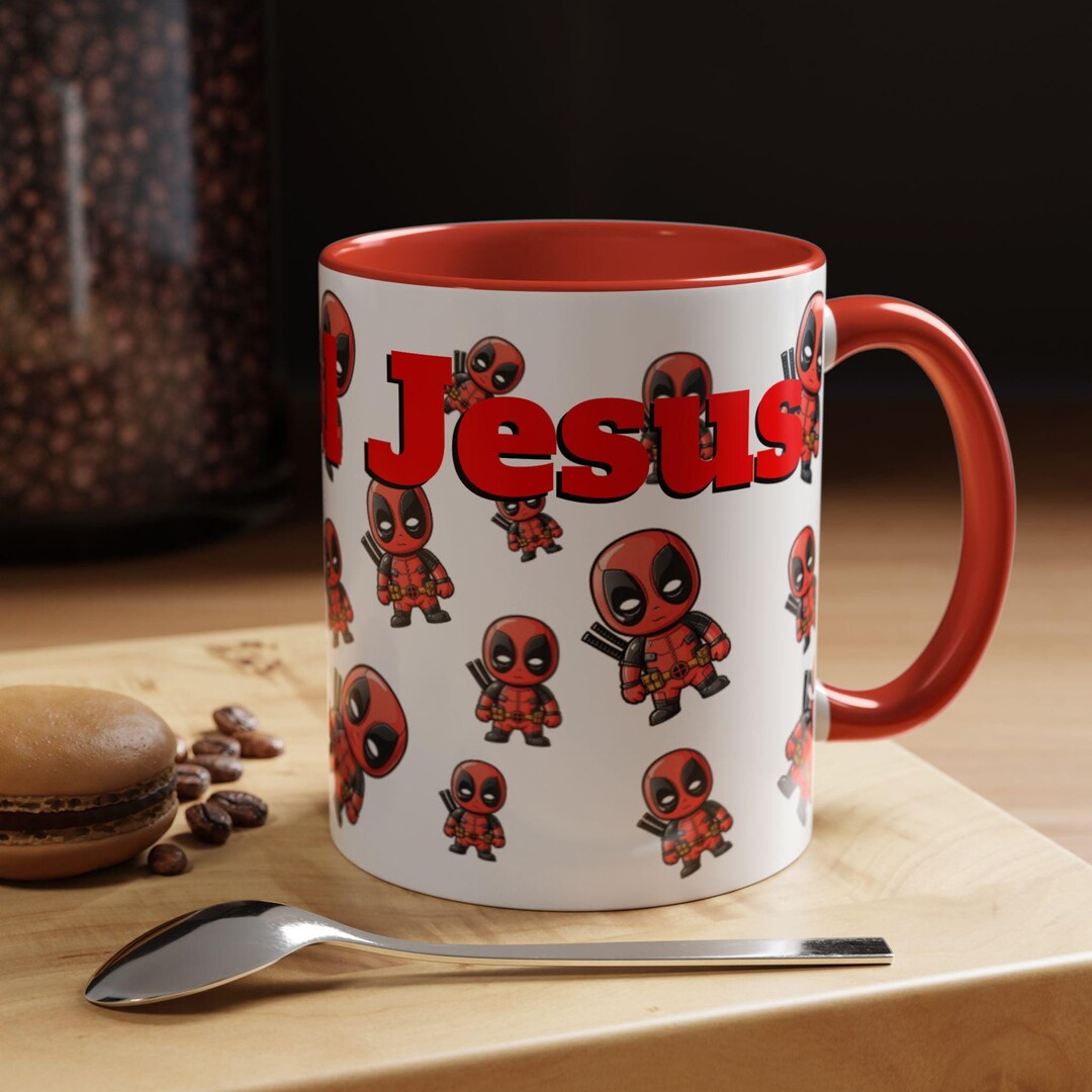 Hilarious Marvel Jesus Deadpool Coffee Mug Deadpool and Wolverine Cup ...