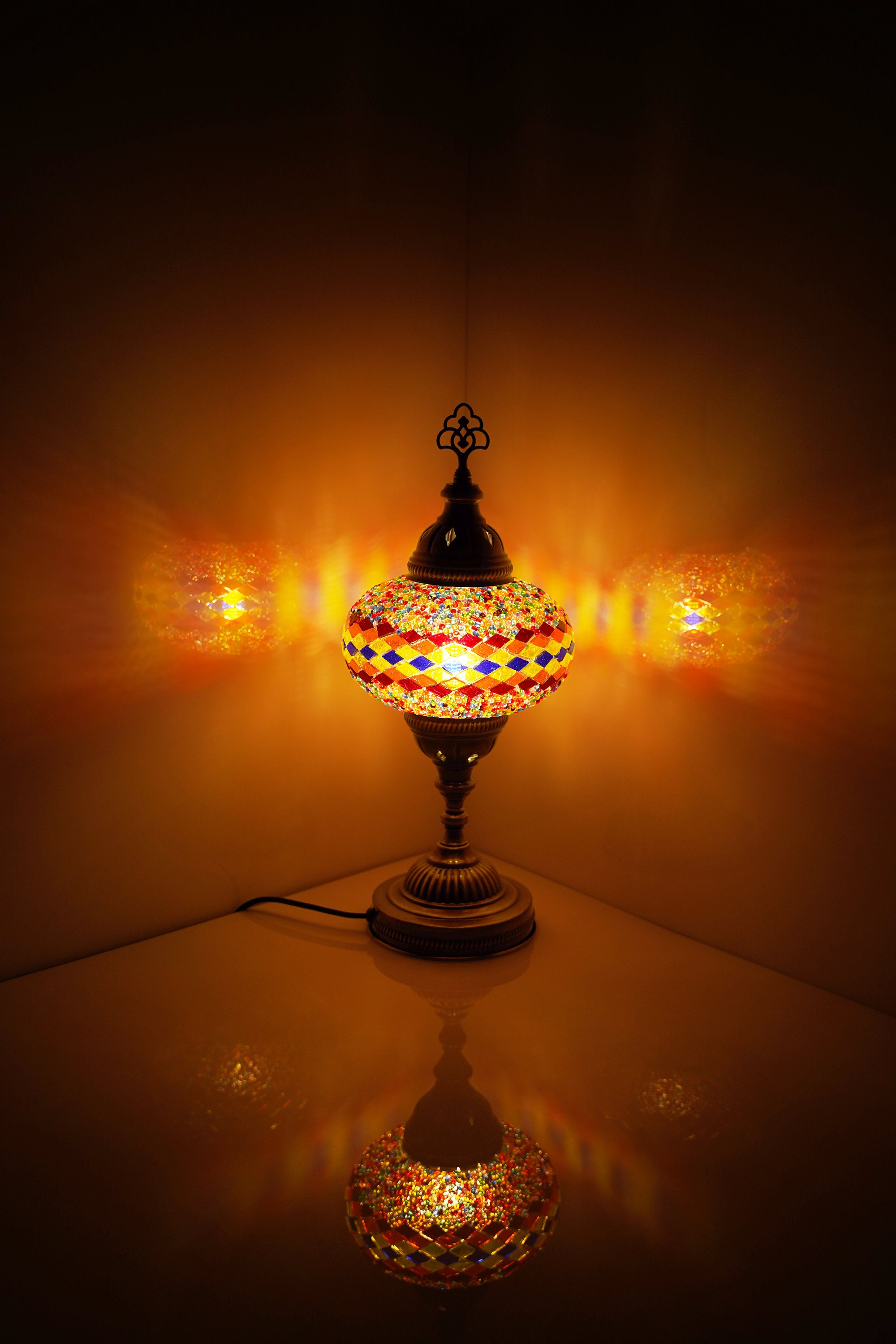 Traditional Desk Lamp, Living Room Lamp, Night Light, Handmade Gift ...