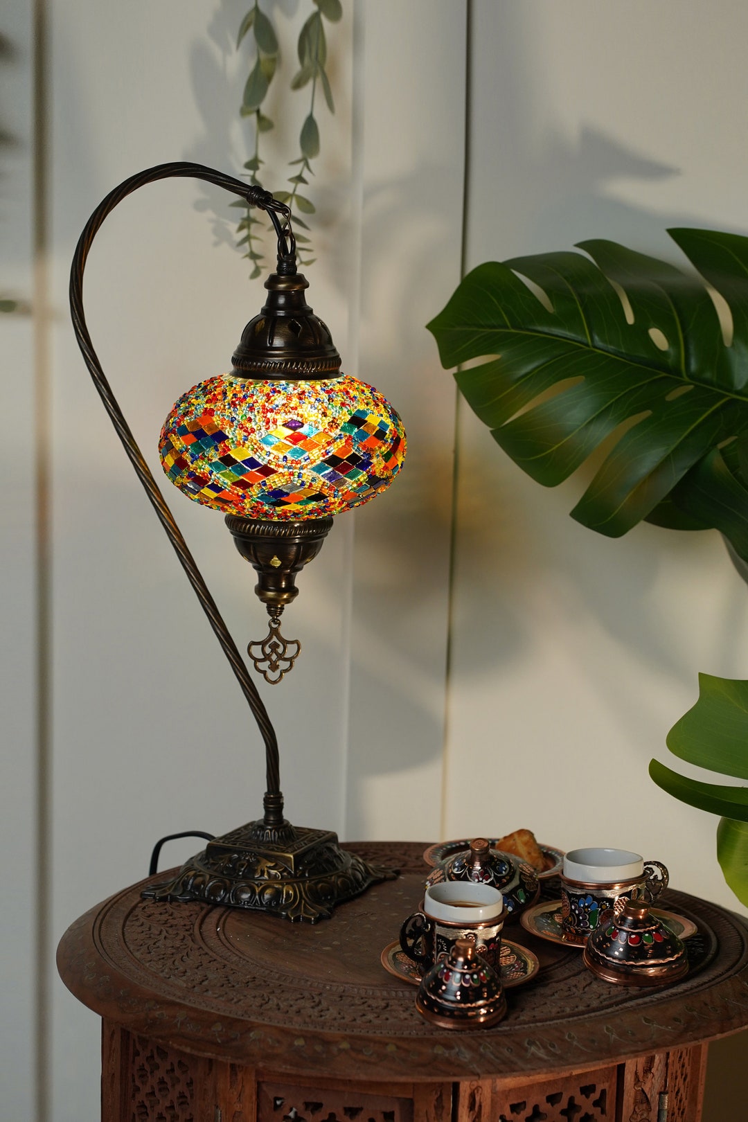 Antique Bedroom Bedside Lamp, Tiffany Lamp, Bohemian Lamp, Souvenir ...