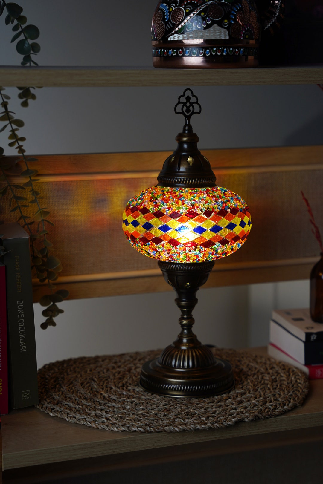 Traditional Desk Lamp, Living Room Lamp, Night Light, Handmade Gift ...