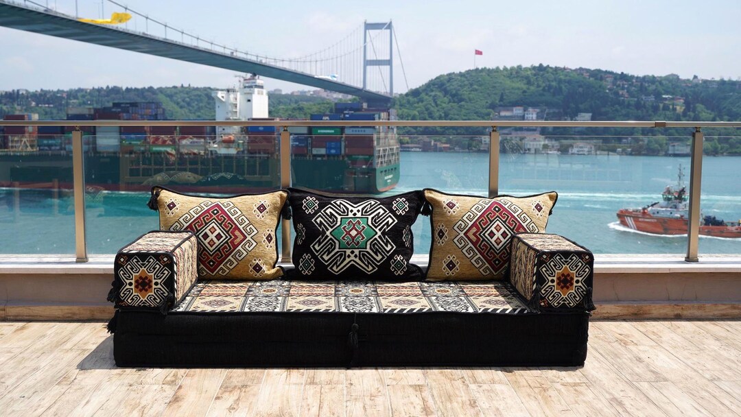 Handmade Arabic Floor Cushion Seating Set: Kilim Style Sofa - Etsy