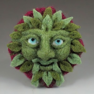 Tutorial Green Man Brooch Intermediate Needle & Wet Felting - Etsy