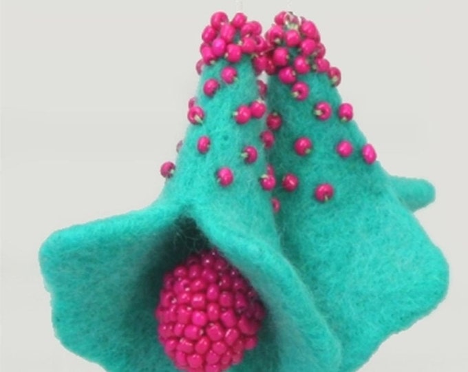 Tutorial Trumpet Flower Earrings Needle Felting - Etsy Canada