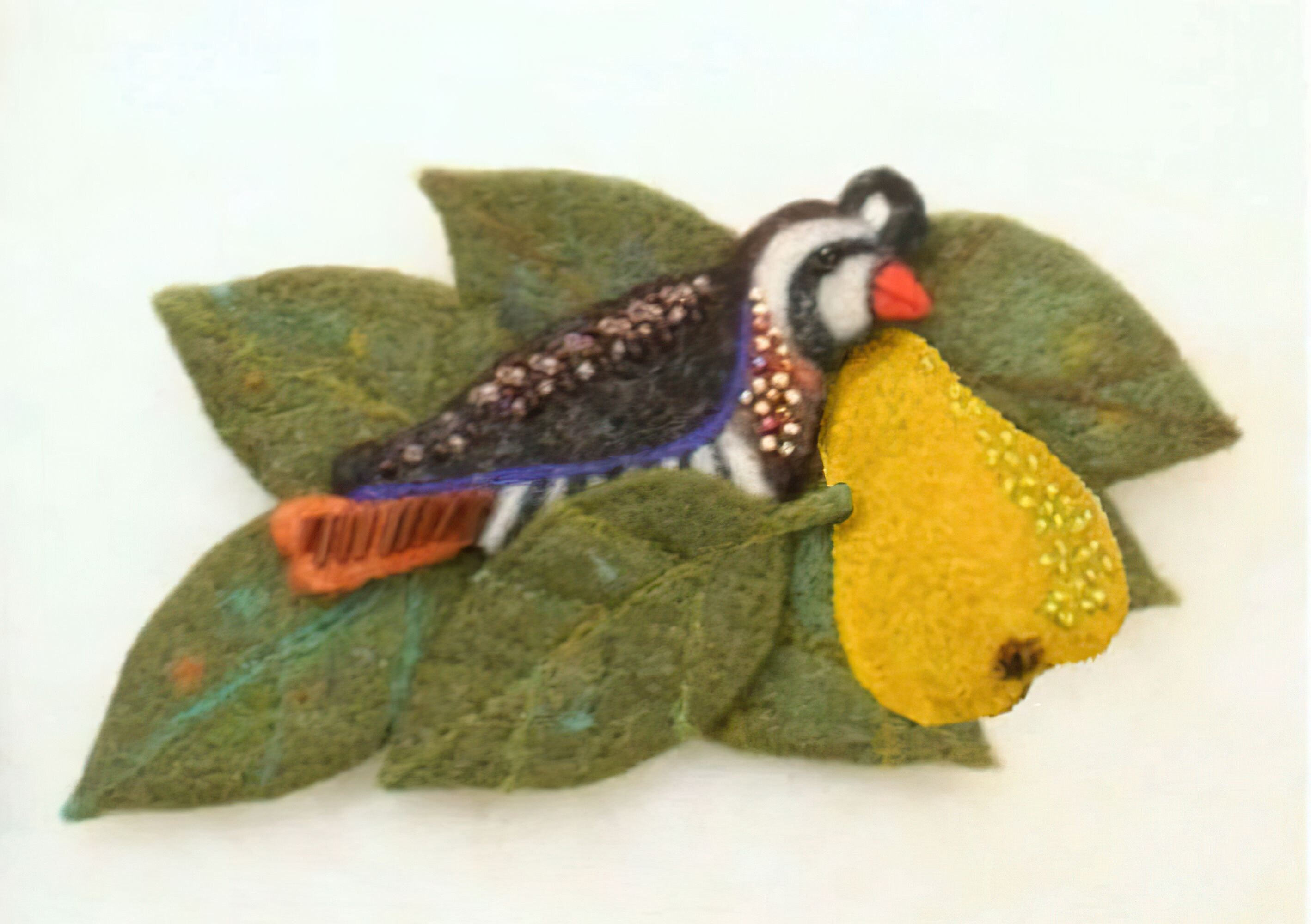 Tutorial Partridge in a Pear Tree Necklace Beginning Needle Felting - Etsy