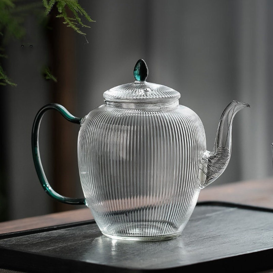 Glass Tea Set Flower Teapot Kung Fu Tea Set Teapot Retro Glass Teapot ...