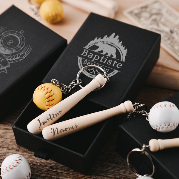 Baseball Keychain - Etsy