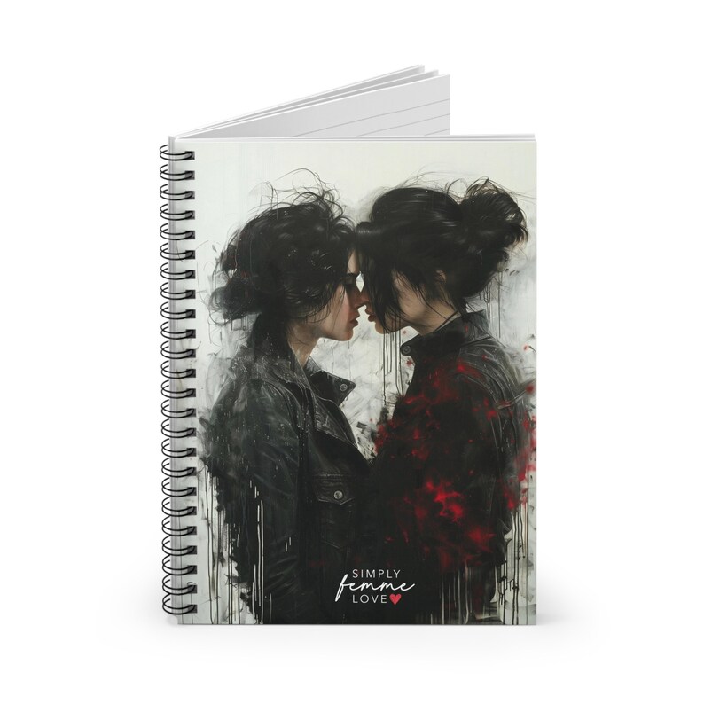 Lesbian Art Spiral Notebook 001, Gifts for Girlfriend, Notebook Spiral ...