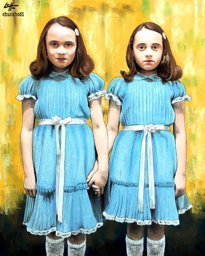 The Grady Twins - the Shining Redrum Overlook Hotel Dark Art Stephen ...
