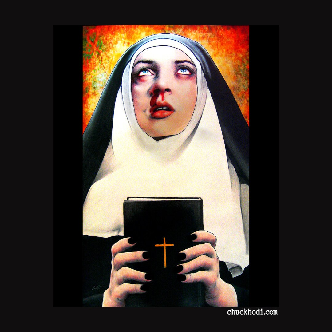 Sister Wallace Nun Dark Art Pulp Fiction Mia Wallace Quentin - Etsy