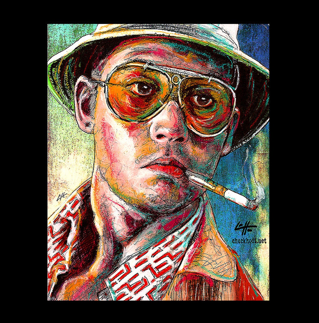 Fear and Loathing - Johnny Depp Pop Art Dr Gonzo Benicio Del Toro Las ...