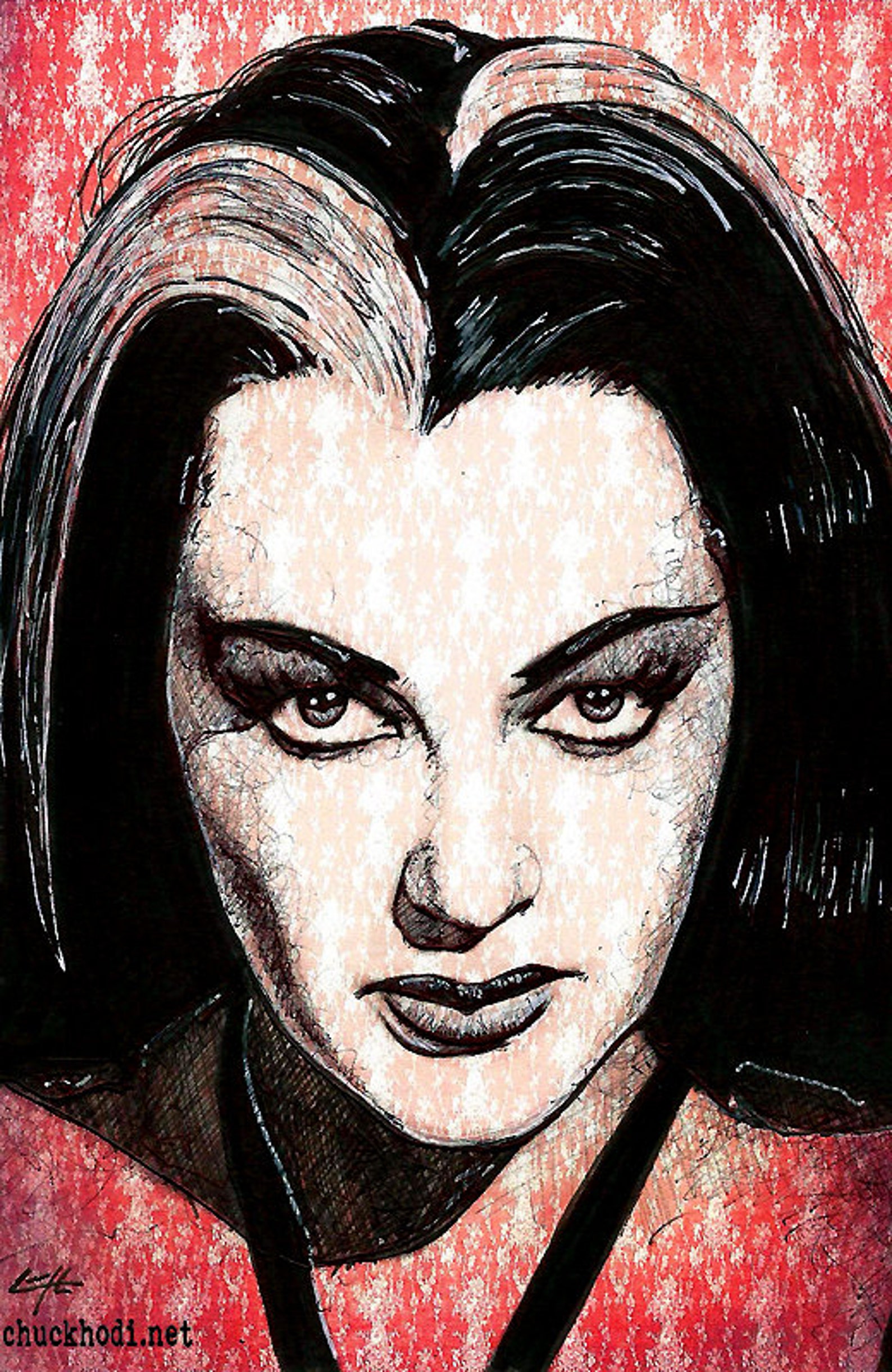 Scream Queens - Morticia Addams Lily Munster Vampira Dark Art Horror ...