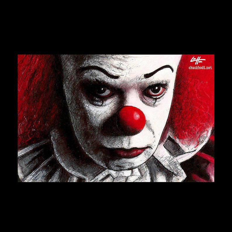 Pennywise Clown Stephen King Horror Fantasy Classic Monster - Etsy