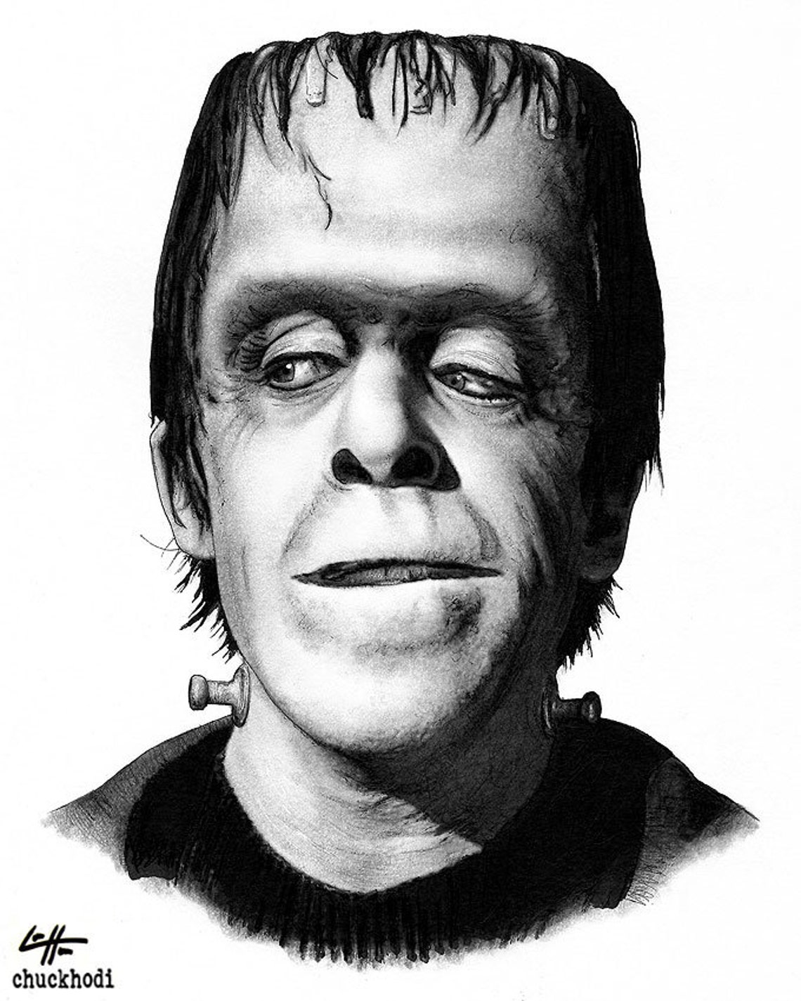 Herman Munster - the Munsters Lily Munster Dark Art Horror Halloween ...