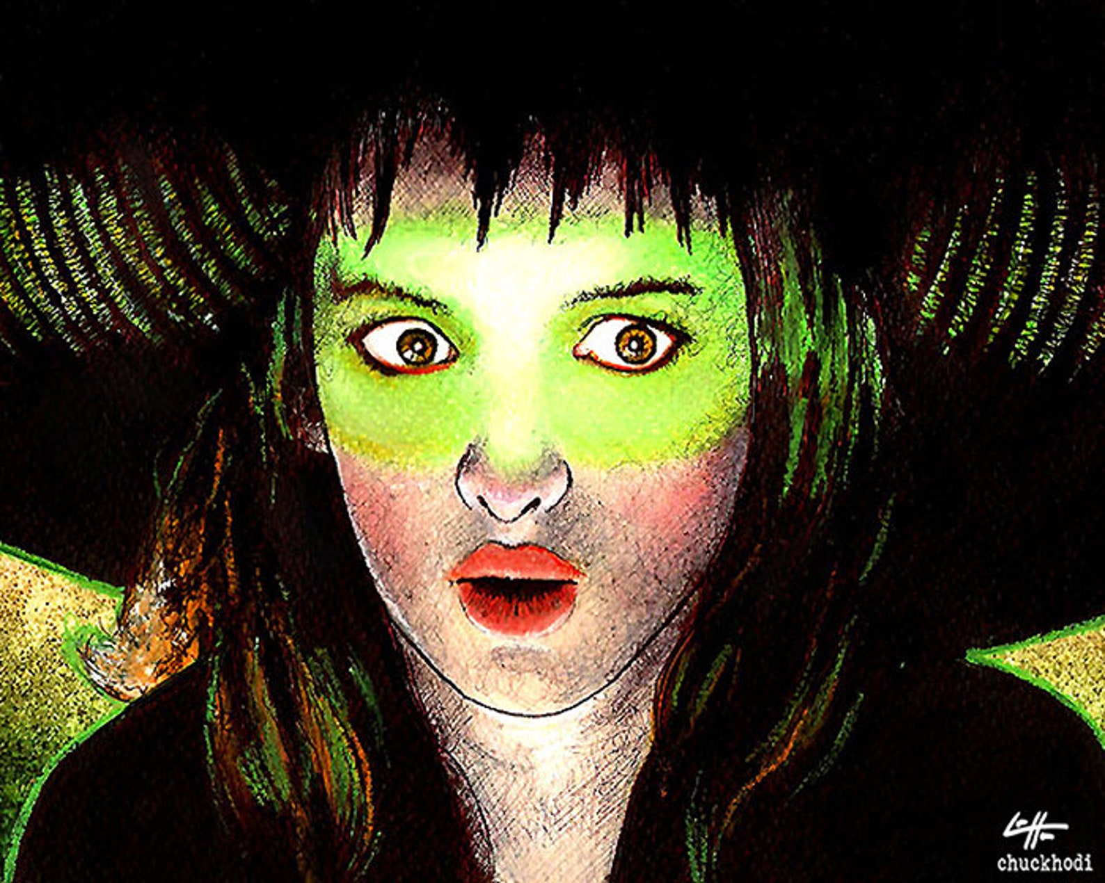 Lydia Deetz - Beetle Juice Winona Ryder Tim Burton Goth Gothic Angry ...