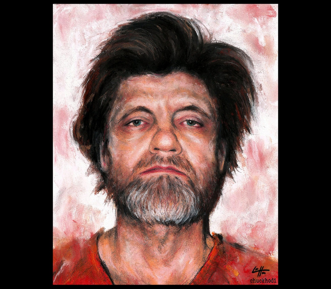 Ted Kaczynski - Unabomber Manifesto Mughshot True Crime Dark Art ...
