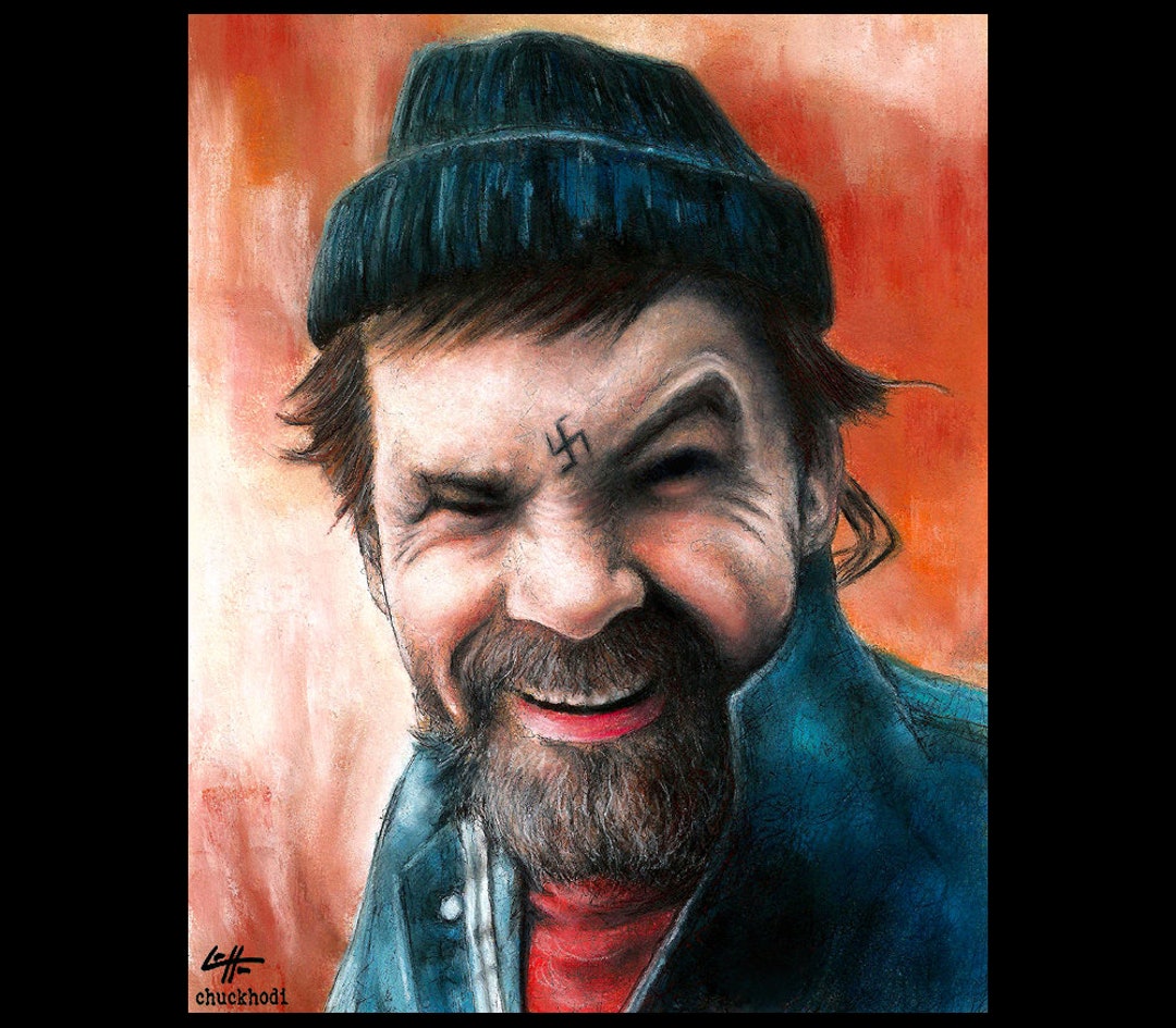 Charles Manson - True Crime Cult Leader Helter Skelter Hippy Dark Art ...