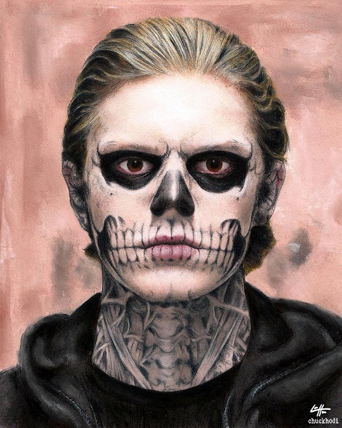 Evan Peters Tate Skull