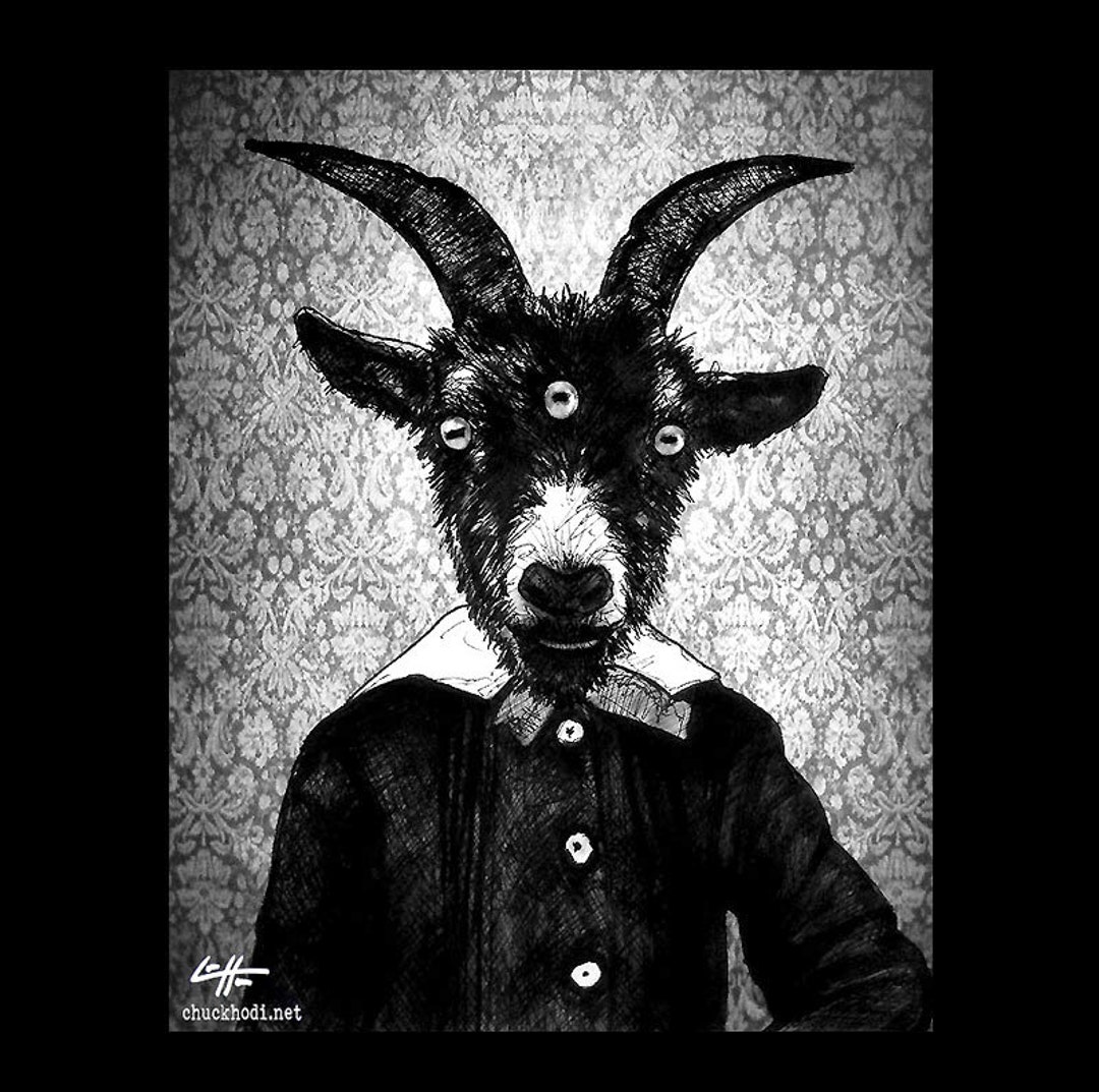 The Great Goat - Horns Victorian Baphomet Shiva Chakra Dark Art Cute ...