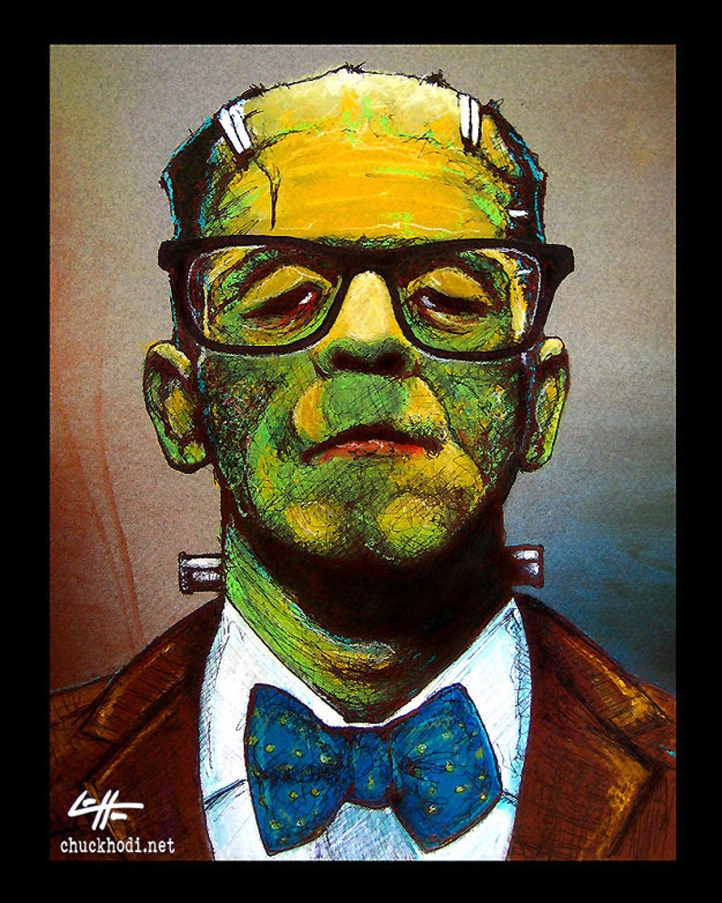 Professor Frankenstein - Classic Monsters Creature Glasses Bowtie ...