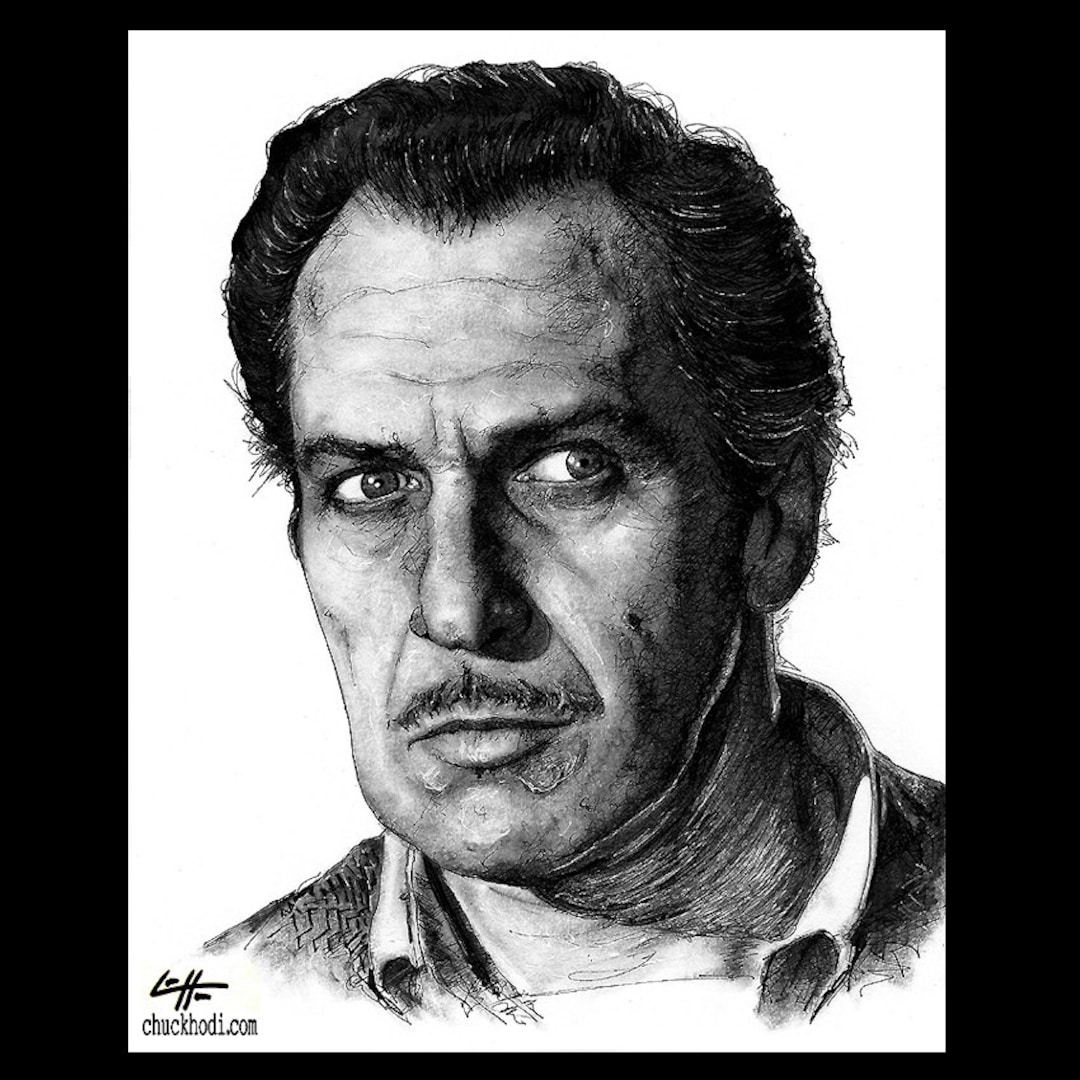 Vincent Price - Dark Art Haunted the Raven Mustache Horror Fantasy the ...