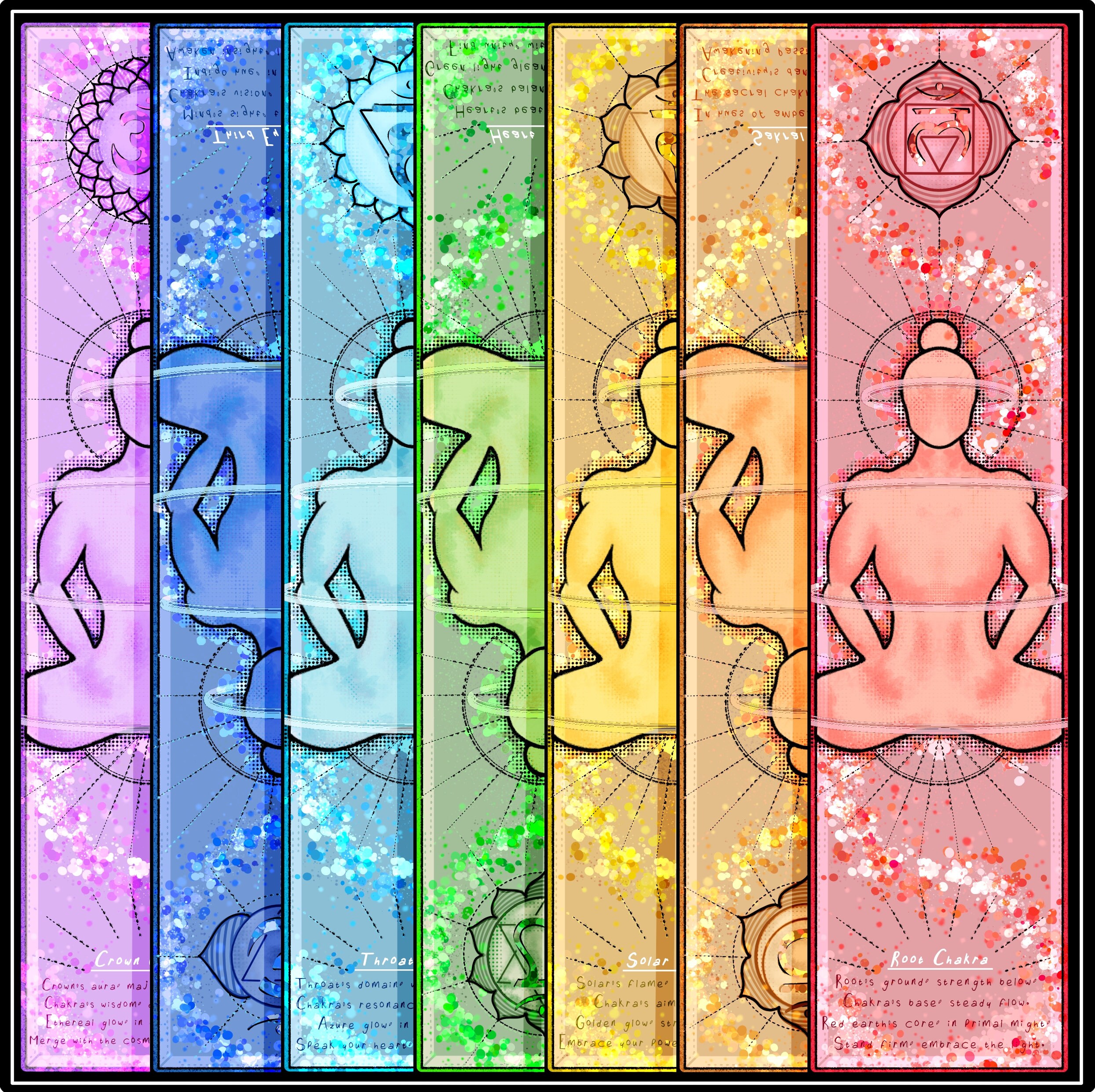 Chakra Serenity: Printable Spiritual Bookmarks for Mindful Reading ...