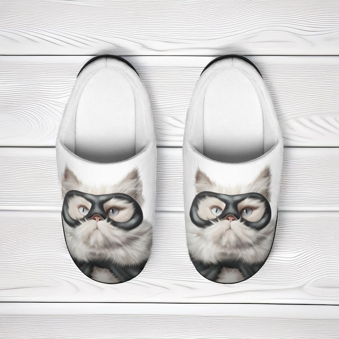 Woman Cat Slippers Cozy Cat Slippers Cute Cat Mom Slippers Fluffy Cats ...