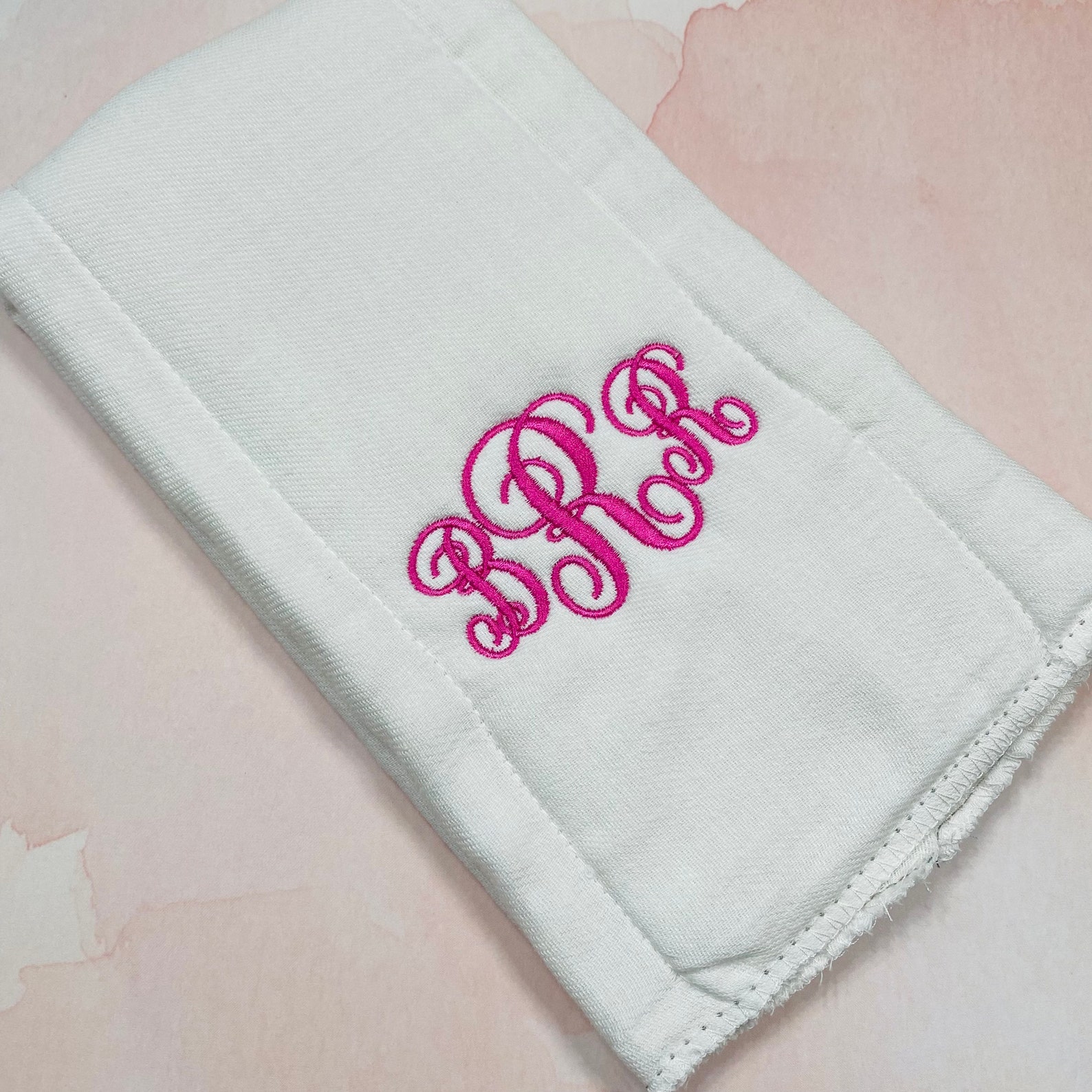 Monogrammed Burp Cloth / Monogrammed Burpcloth / Personalized - Etsy
