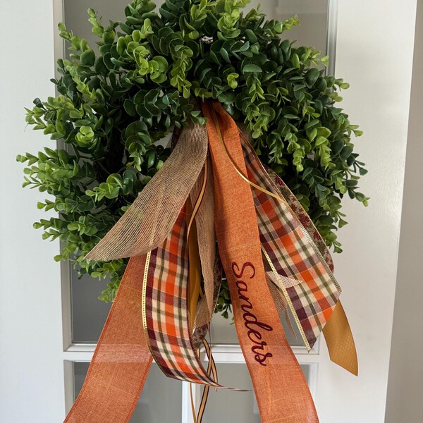 Fall Monogram Wreath - Etsy