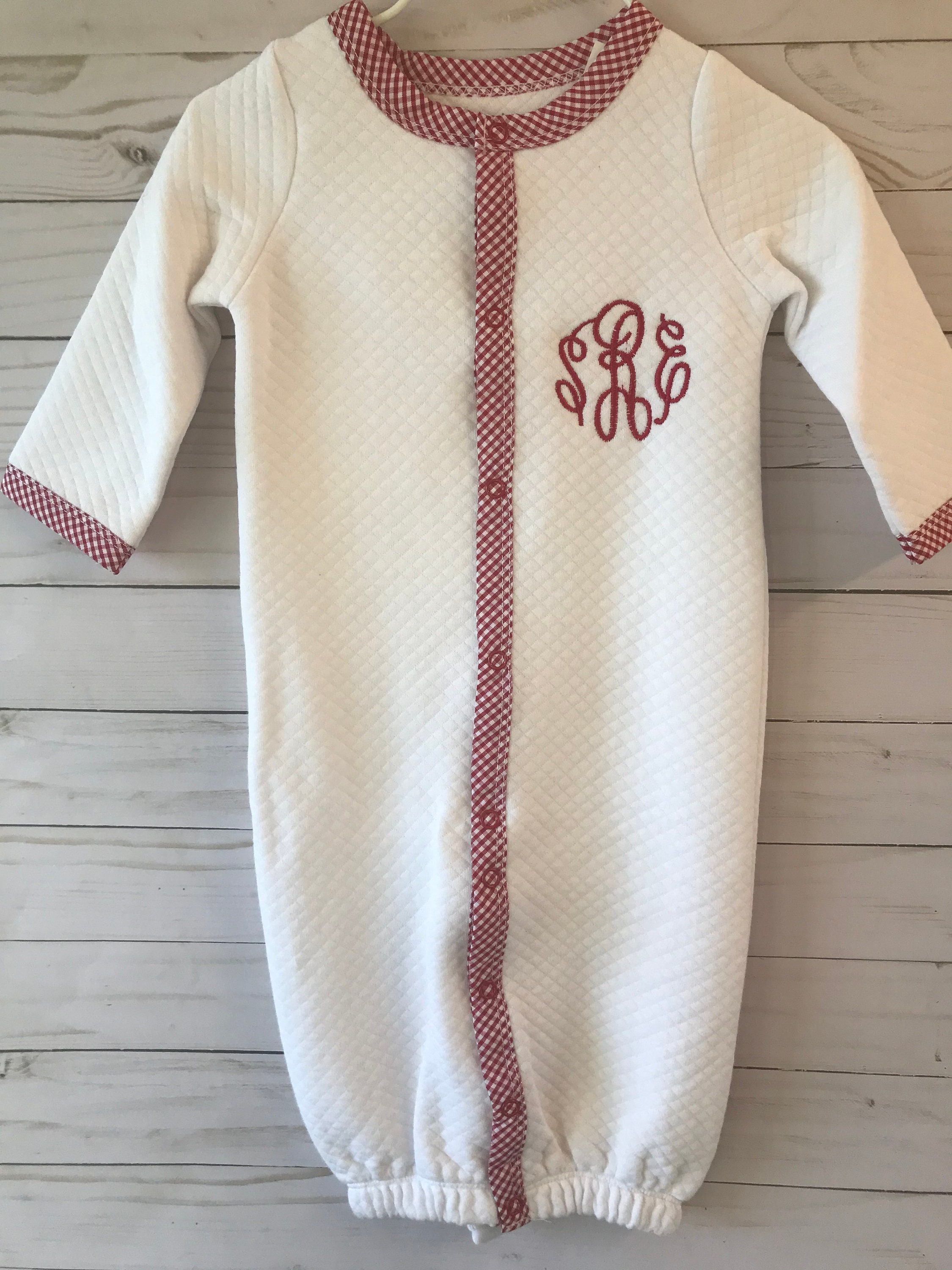 Personalized Christmas Pajamas Sleep Sack, Monogrammed Baby Gown ...
