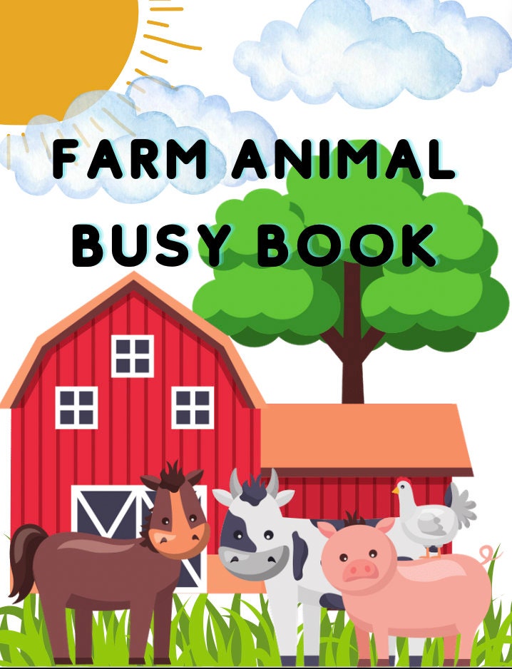 Farm Activity Book for Kids, Farm Animal Word Games and Activities ...