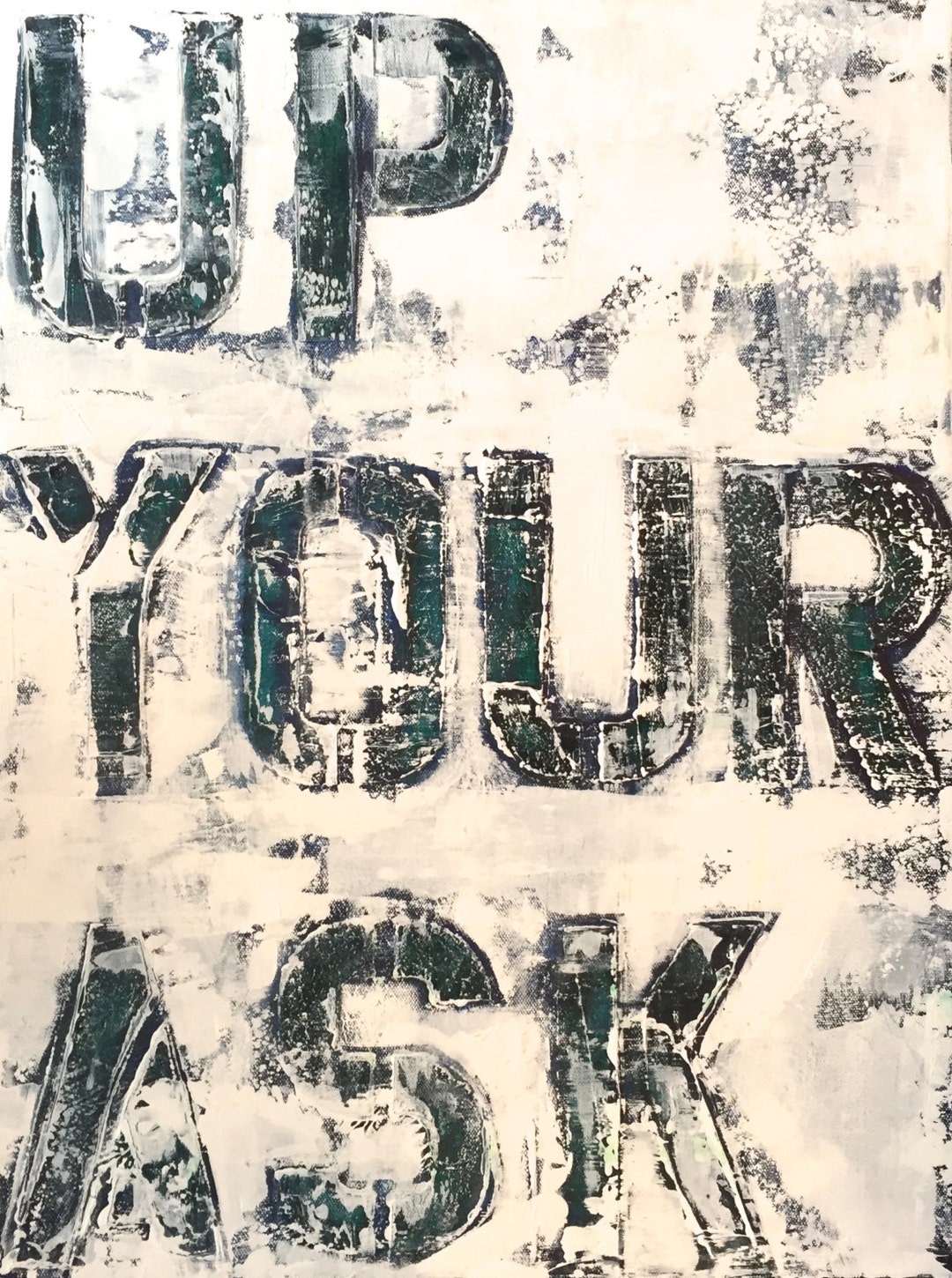 Up Your Ask Inspirational Original Art on Canvas 24 X 18 - Etsy