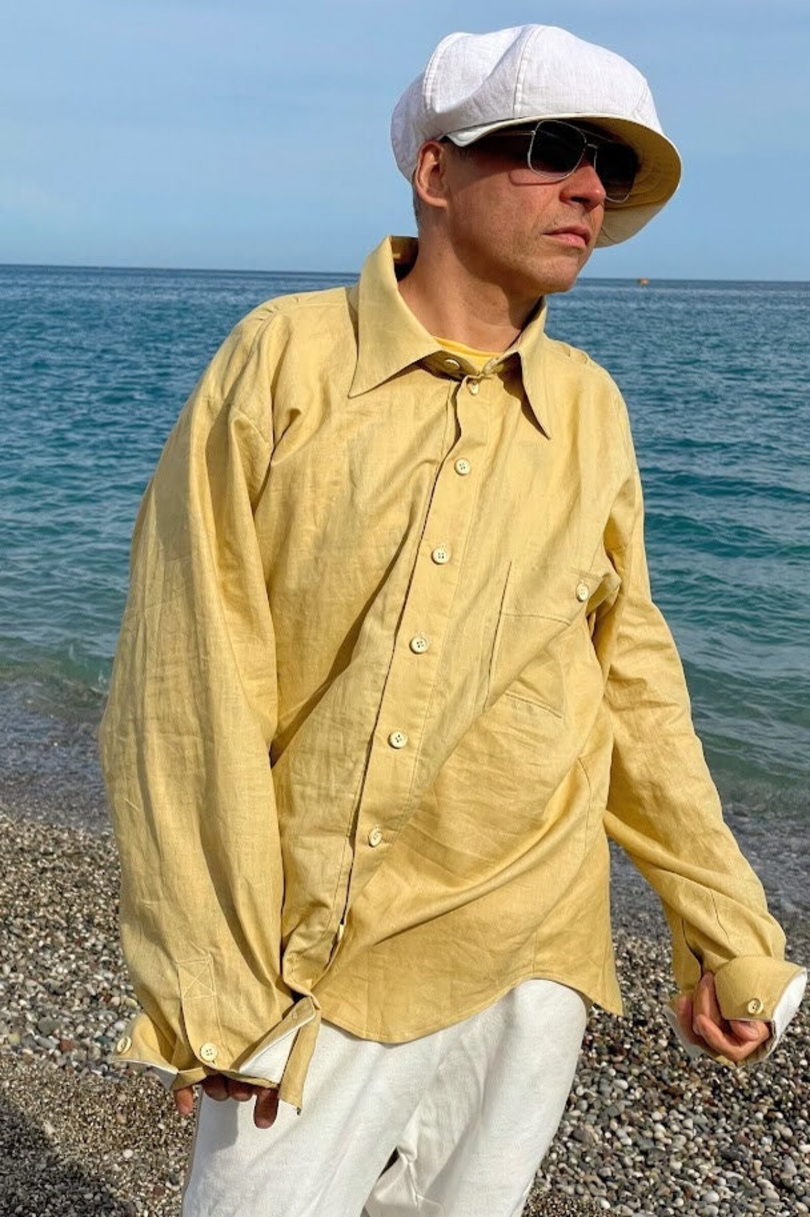 Oversize Classic Linen Shirt by Mitya Smith. 100 Linen Shirt Mens ...