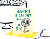 Happy Birthday Big Fan Card - Etsy