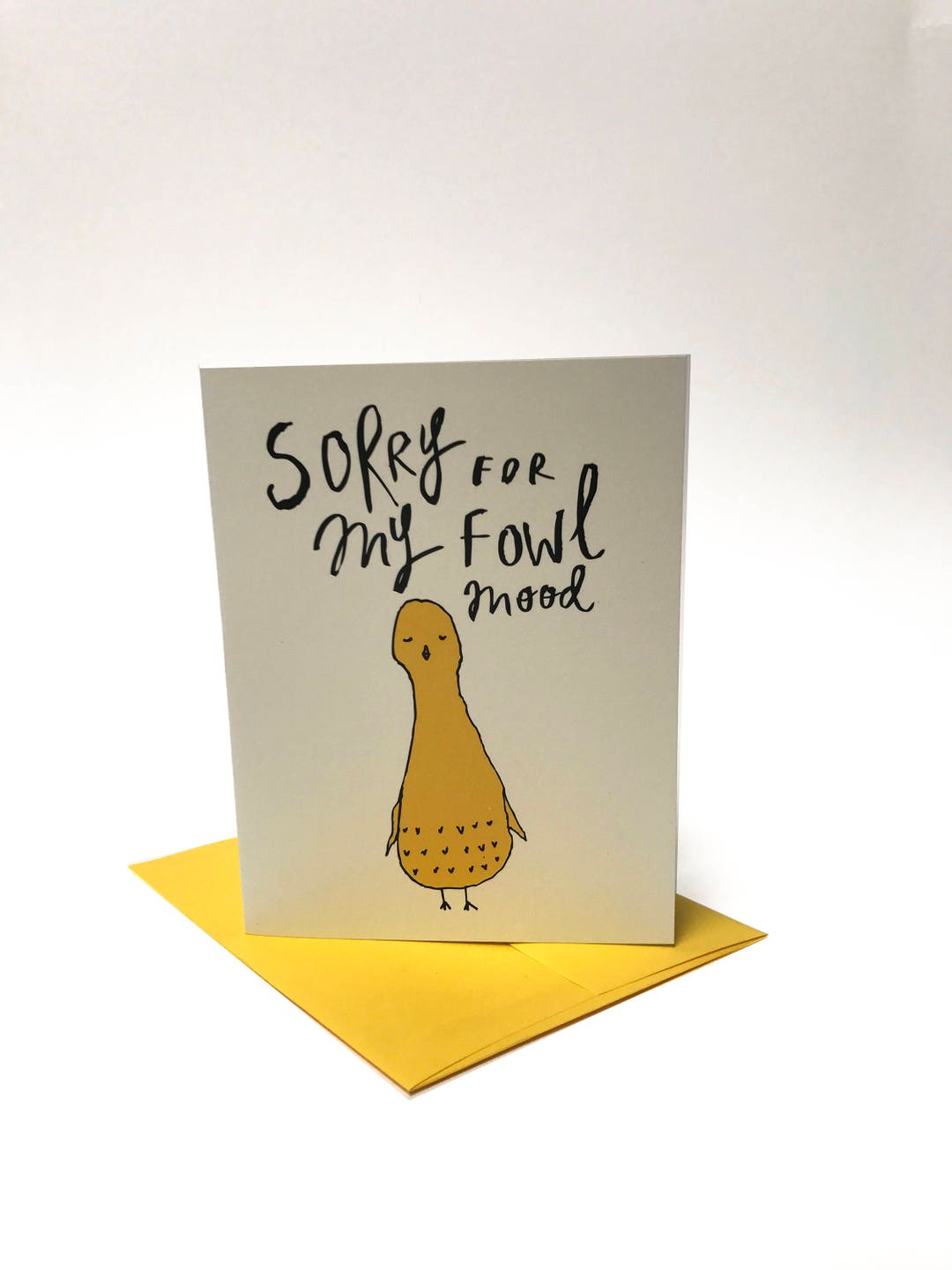 Sorry for My Fowl Mood Card - Etsy