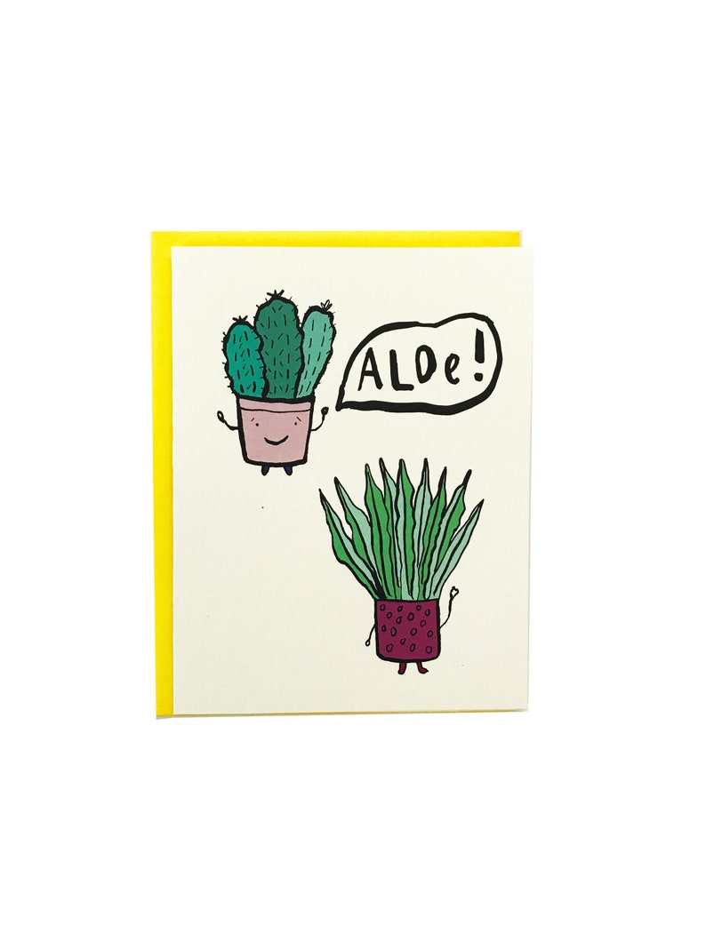 Aloe Hello Greeting Card - Etsy