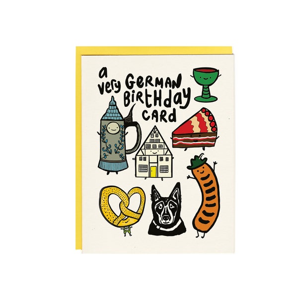German Birthday Card - Etsy