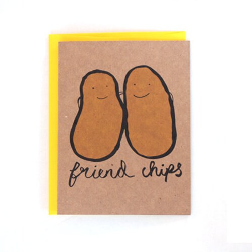 Best Friend friend Chips Greeting Card - Etsy