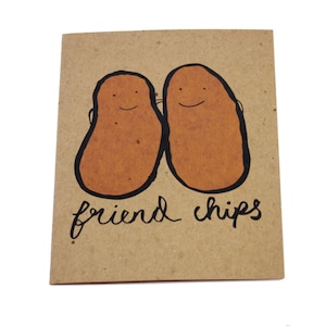 Best Friend "friend Chips" Greeting Card - Etsy