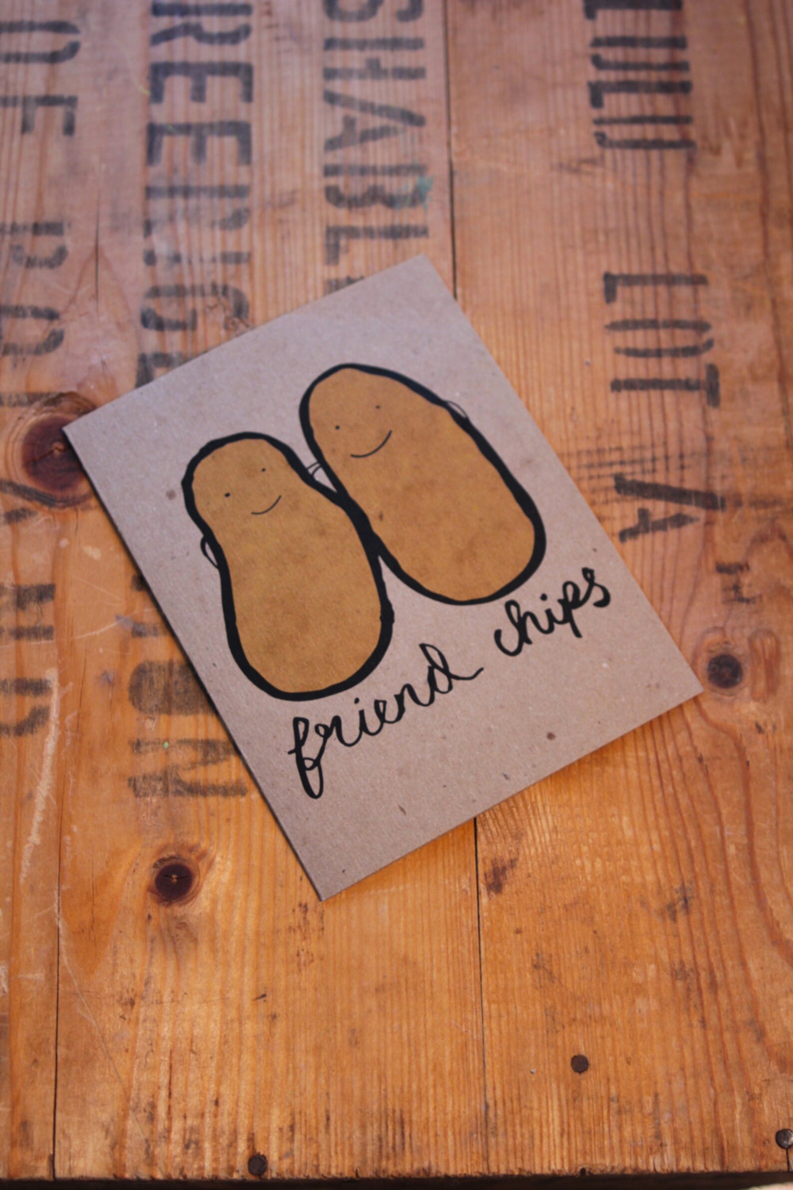 Best Friend "friend Chips" Greeting Card - Etsy