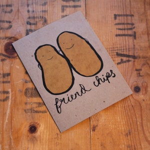 Best Friend "friend Chips" Greeting Card - Etsy